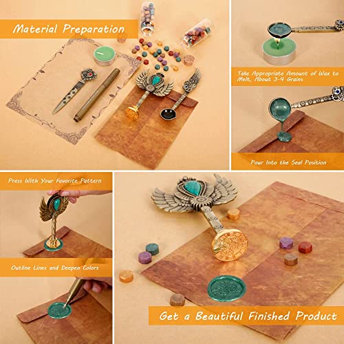 CERA SIGILLO TIMBRO Kit,Sigillante Cera,Meccanico Modello Sigillo,per ...