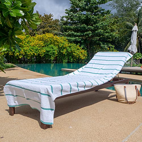 Arkwright Pool Chair Covers Oversized30x85 Inch 2-Pack Cotton Chaise ...
