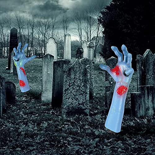 JOYIN Halloween Zombie Arm Stake Bloodstain Groundbreaker Yard Stakes ...