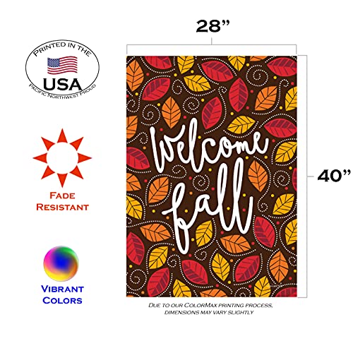 Toland Welcome Fall Leaves 28x40 Autumn Seasonal House Flag for sale ...