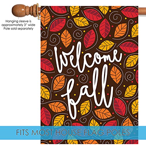 Toland Welcome Fall Leaves 28x40 Autumn Seasonal House Flag for sale ...
