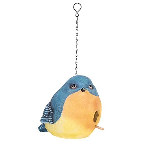 Bluebird with Yellow Chest 10 inch Resin Stone Birdhouse for sale ...
